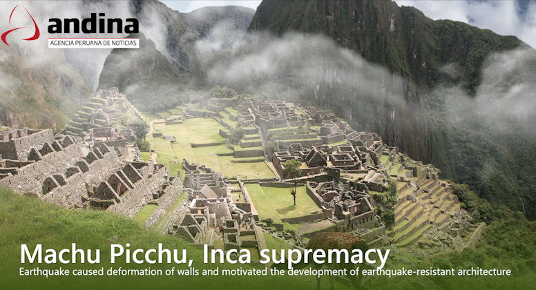 Earthquake struck Machu Picchu in 1450 study concludes